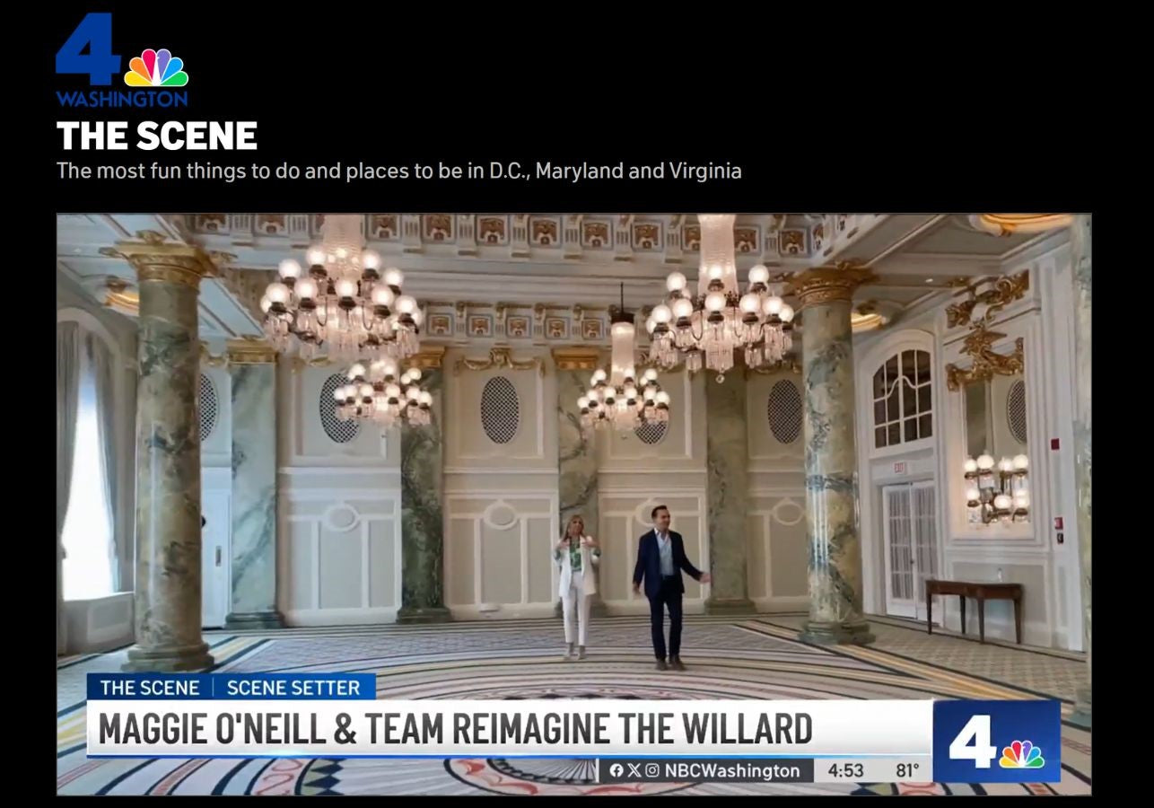 Designer Maggie O'Neill reimagines iconic Willard Hotel